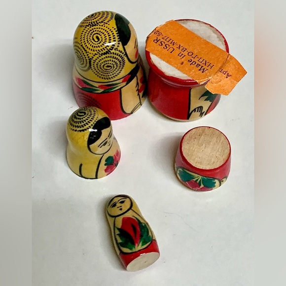 Art | Vintage Soviet Era Russian Miniature Set Of 3 Female Matryoshka ...